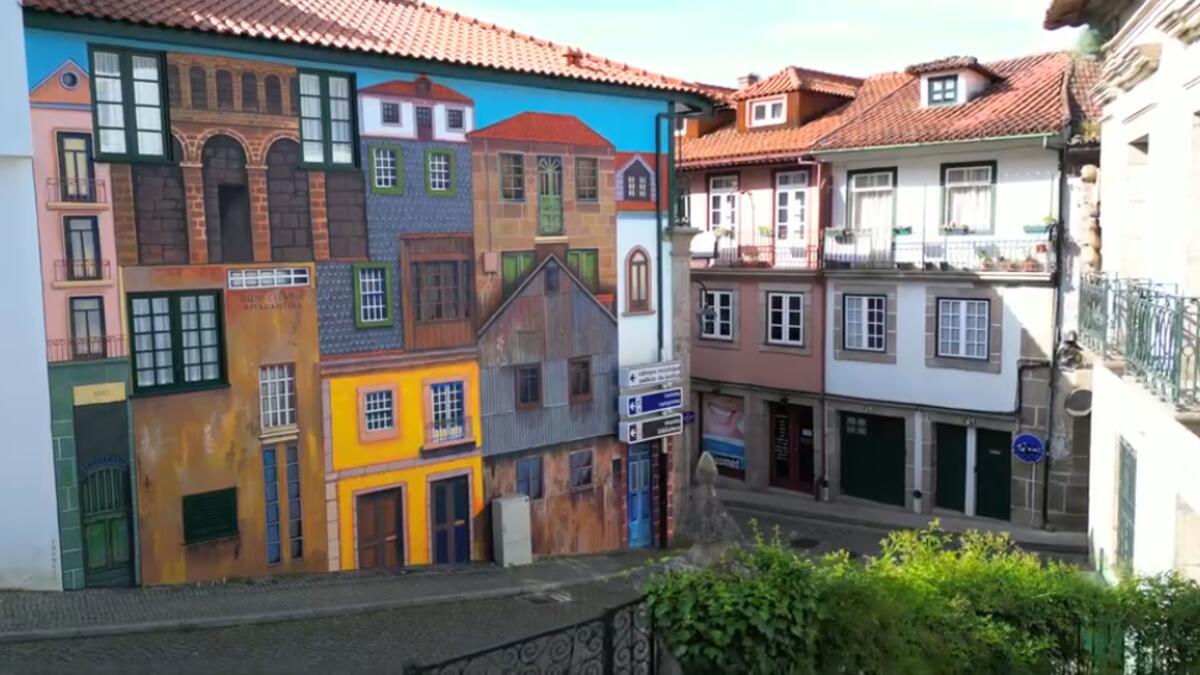 Mural de arte urbana é novo polo de atração em Amarante - JN