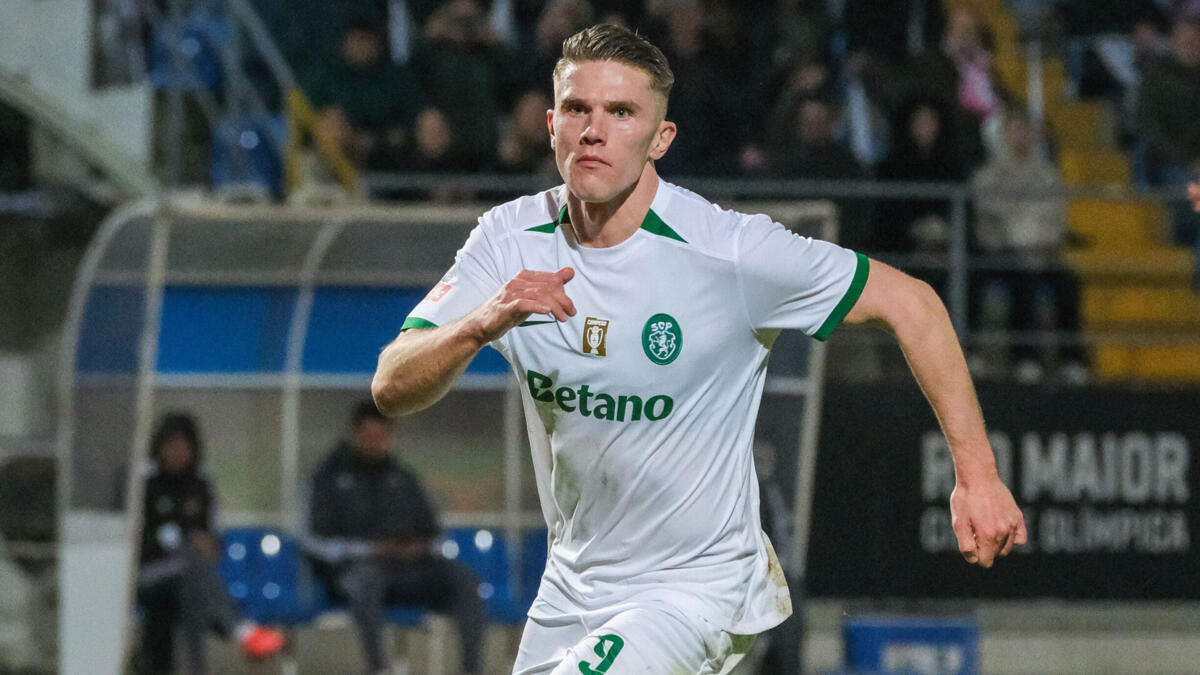 Pote e Gyokeres juntos no ataque do leão frente ao Rio Ave - JN