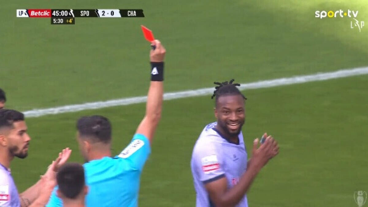 Júnior Pius expulso frente ao Sporting por agressão a Hjulmand. Veja o ...