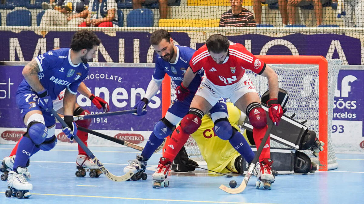 Hóquei em patins: Benfica vira frente ao Barcelos e está a uma vitória ...