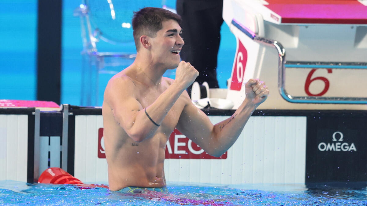 Diogo Ribeiro na final dos 100 metros mariposa com recorde nacional ...